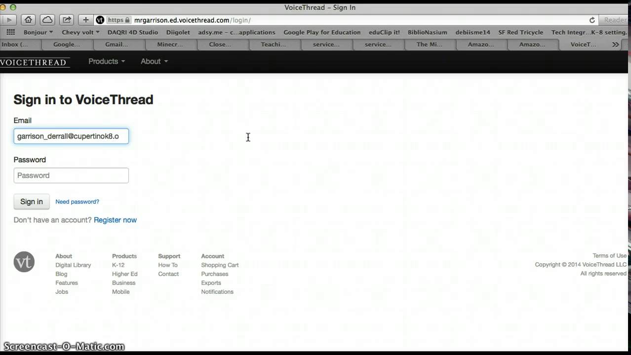 Voicethread log in - YouTube