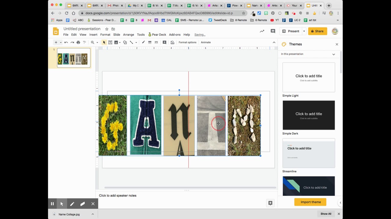 Name Collage Instructions - YouTube