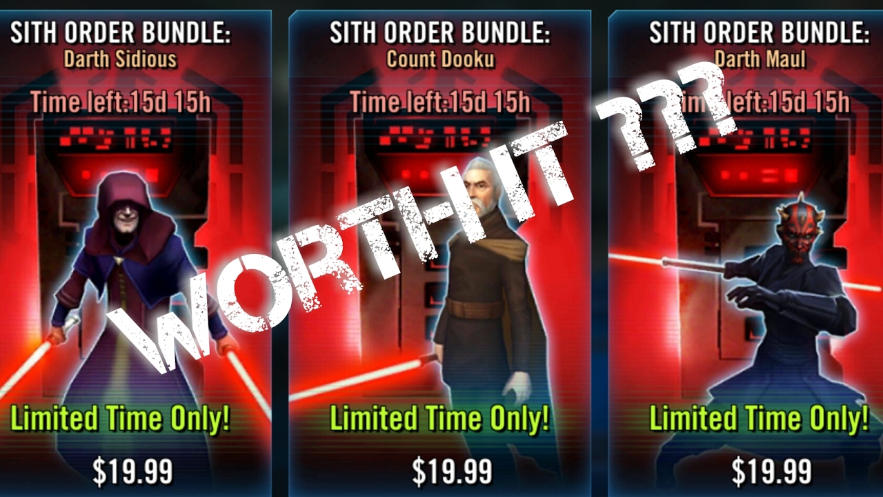 Sith Order Bundles: Worth It ?!?! Star Wars Galaxy of Heroes - YouTube