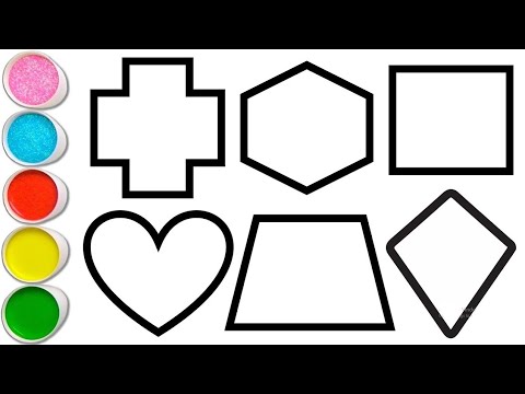 2D shapes drawing for kids & toddlers | Learn 2d shapes drawing ...