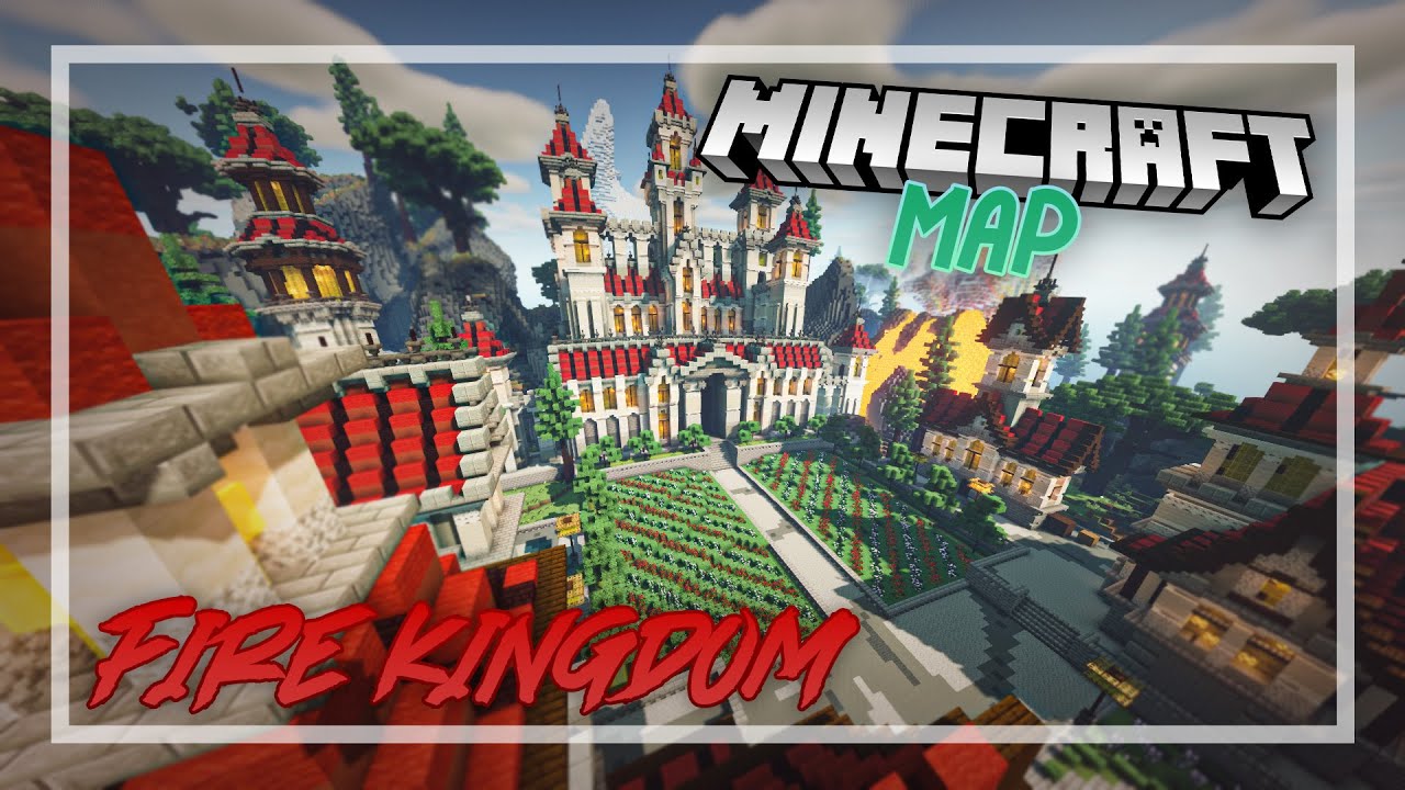 Minecraft Lobby & Hub Map FIRE KINGDOM | FREE DOWNLOAD - YouTube
