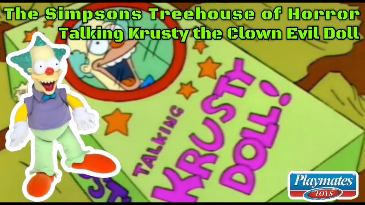The Simpsons Treehouse of Horror Talking Krusty the Clown Evil Doll ...