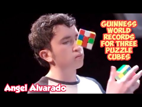 Angel Alvarado | Fastest Time To Solve Three Rotating Puzzle Cubes ...