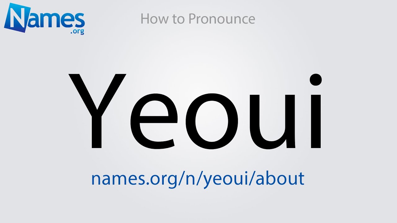 How to Pronounce Yeoui - YouTube
