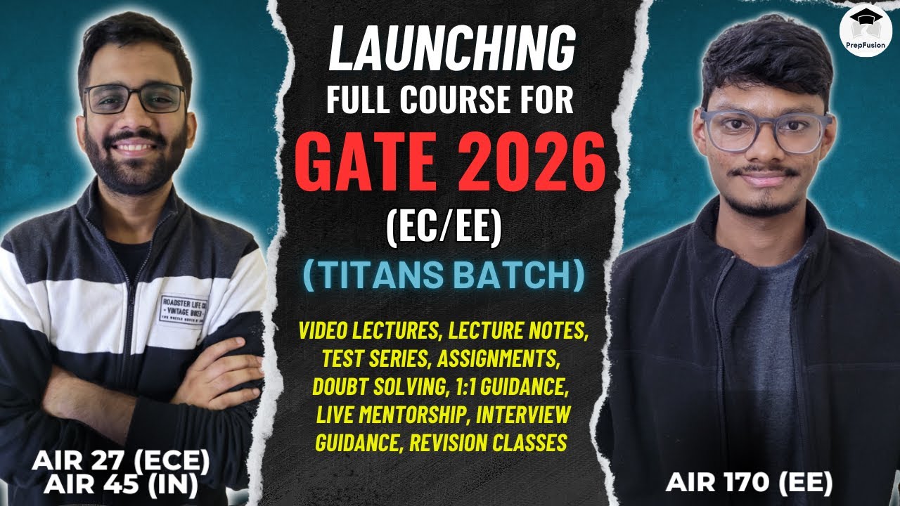 🔥PrepFusion Launches Full Course for GATE 2026 Aspirants || ECE/EE - YouTube