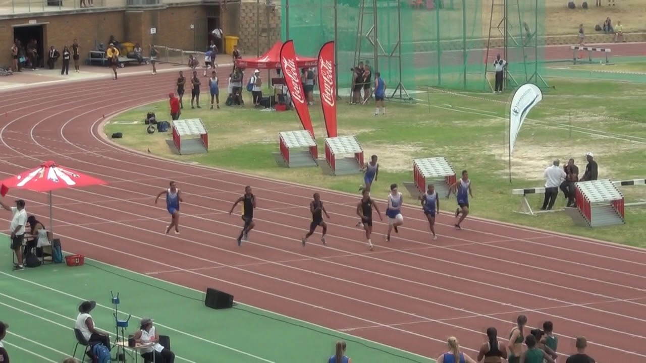 Liam Buck - 100m & 200m at Western Cape High School Champs 2018 - YouTube