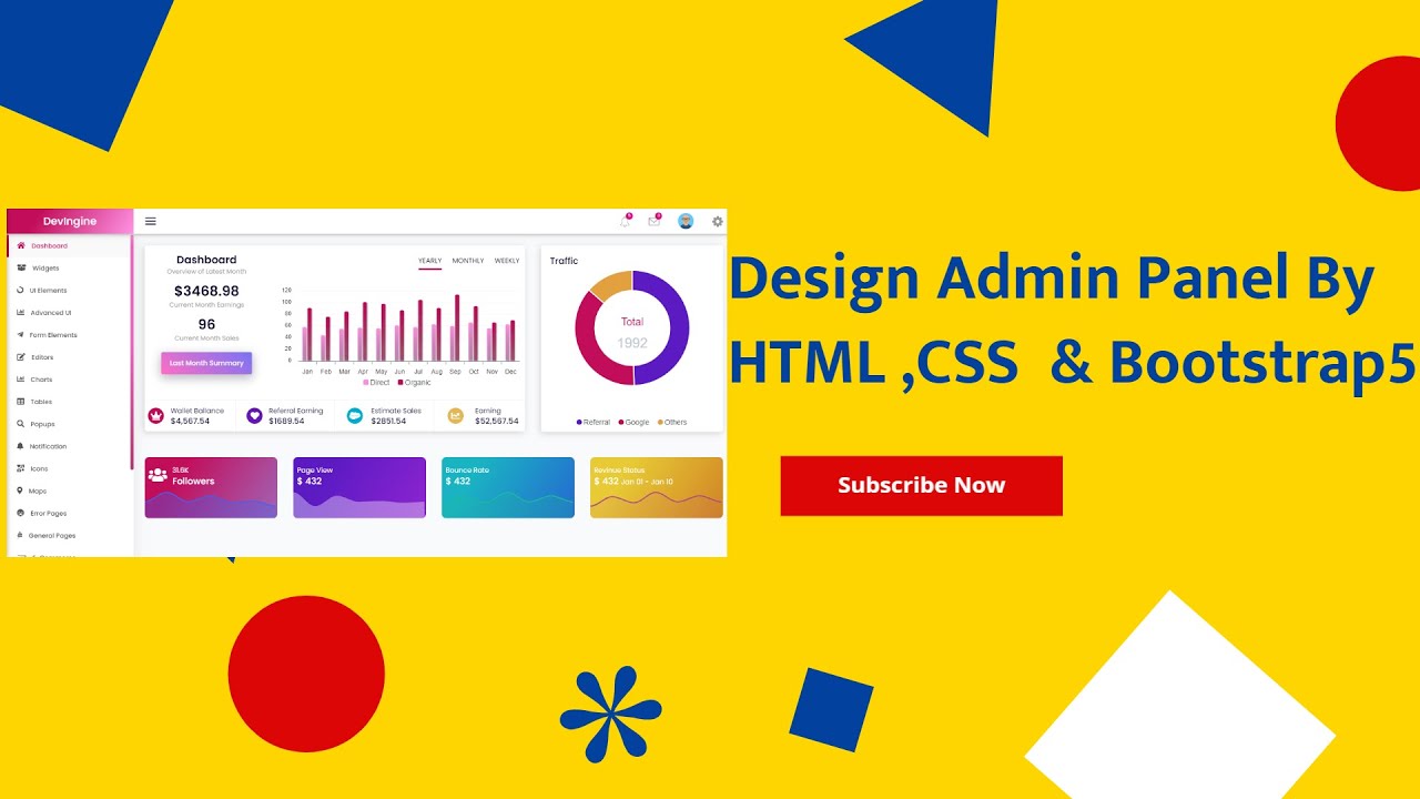 26 Admin template designing tutroial - order table design and data ...