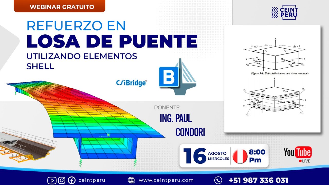 [CSI BRIDGE] REFUERZO EN LOSA DE PUENTE UTILIZANDO ELEMENTOS SHELL ...