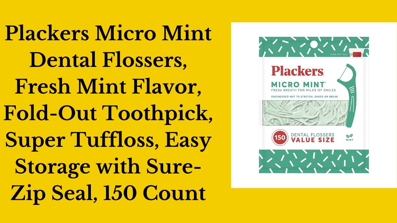 Plackers Micro Mint Dental Flossers, Fresh Mint Flavor, Fold-Out ...
