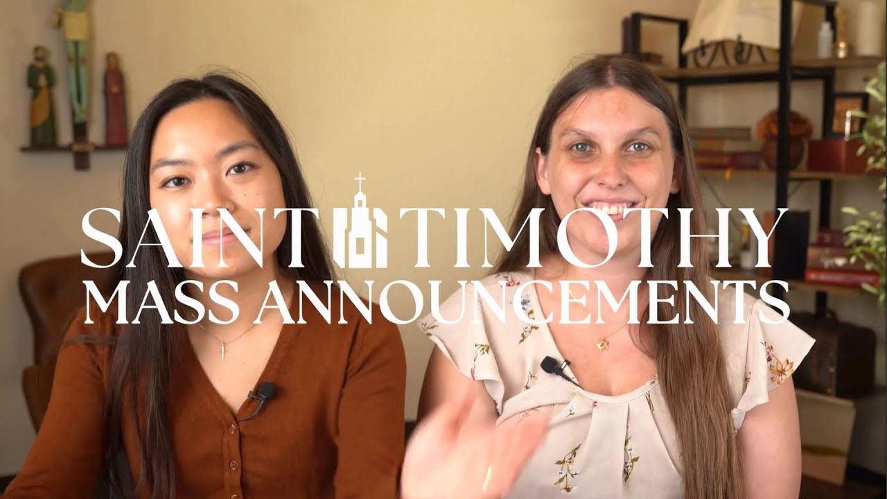 Mass Announcements | Sunday, September 1, 2024 - YouTube