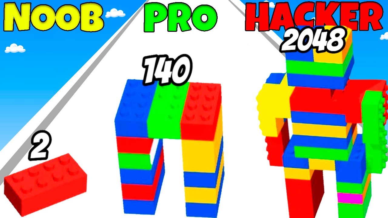 NOOB vs PRO vs HACKER - Brick Runner 3D - YouTube