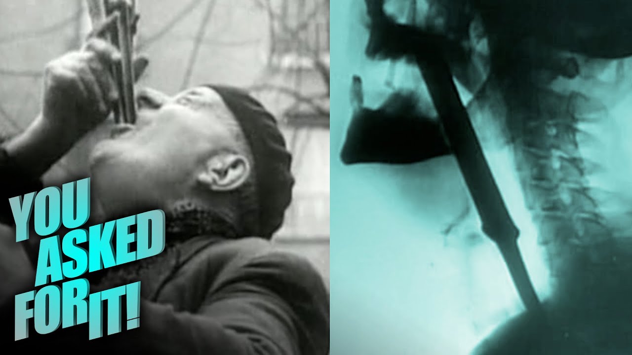 X-Ray Reveals the Truth About Sword Swallowing - YouTube
