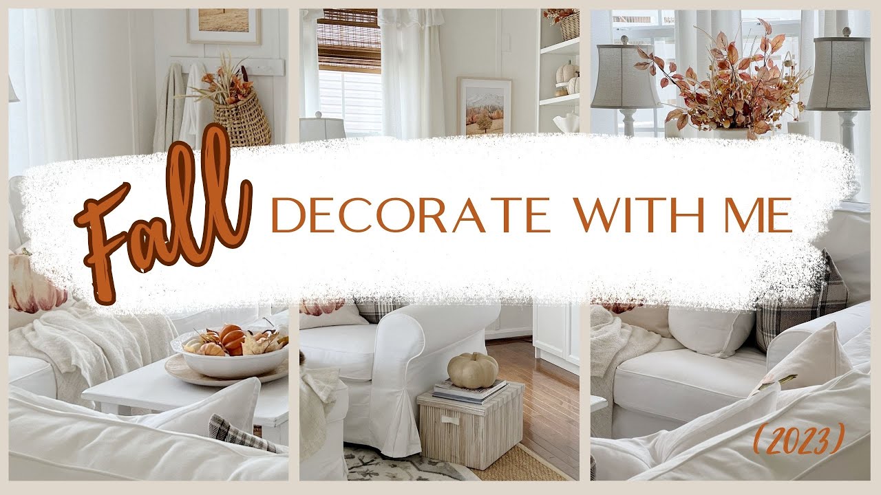 🍁NEW🍁 FALL DECORATE WITH ME 2023 || FALL DECOR STYLING IDEAS || COZY ...
