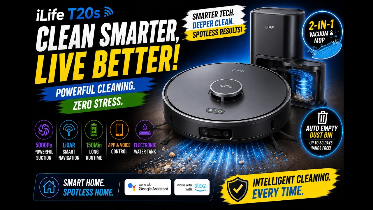 2026 Best Robo-Vac | iLife T20s | Unbox | Robot Vacuum Cleaner | 3-in-1 ...