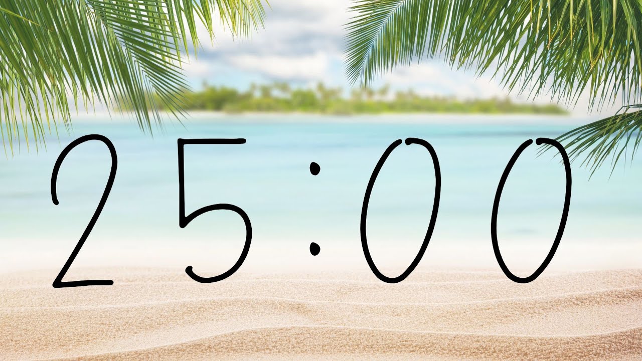 25 Minute Relaxing Beach Timer - YouTube