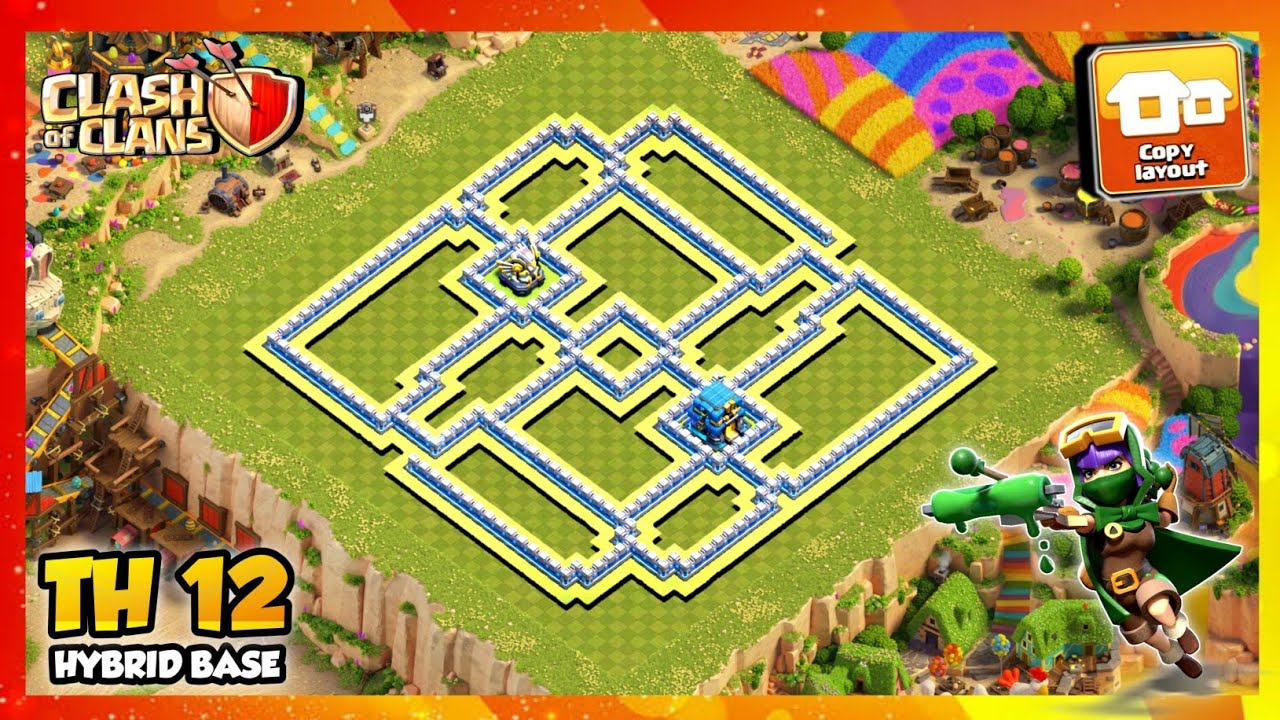 NEW UNBEATABLE ! TH12 HYBRID/Trophy/Farming BASE 2023 ! Town Hall 12 ...