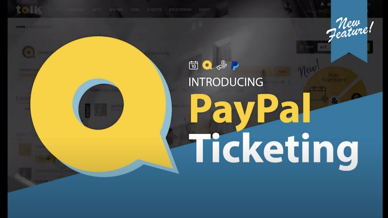 CircusTalk Tutorial - PayPal Ticketing via CircusTalk Event Listing - YouTube