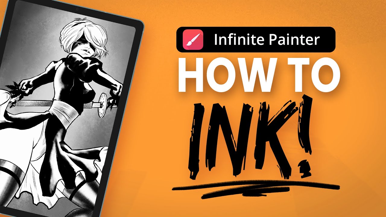 How to Digitally Ink in Infinite Painter | Pro Tutorial - YouTube