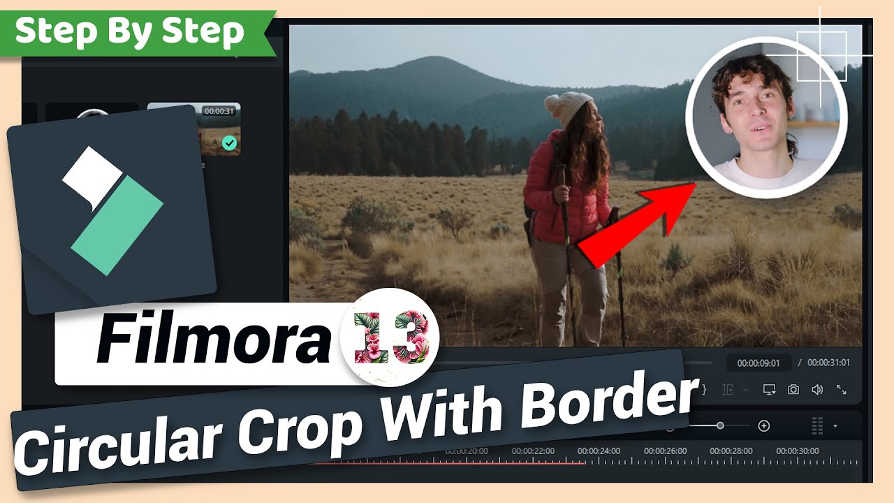 Circular Crop with Border or Stroke | Filmora 13 Tutorial - YouTube