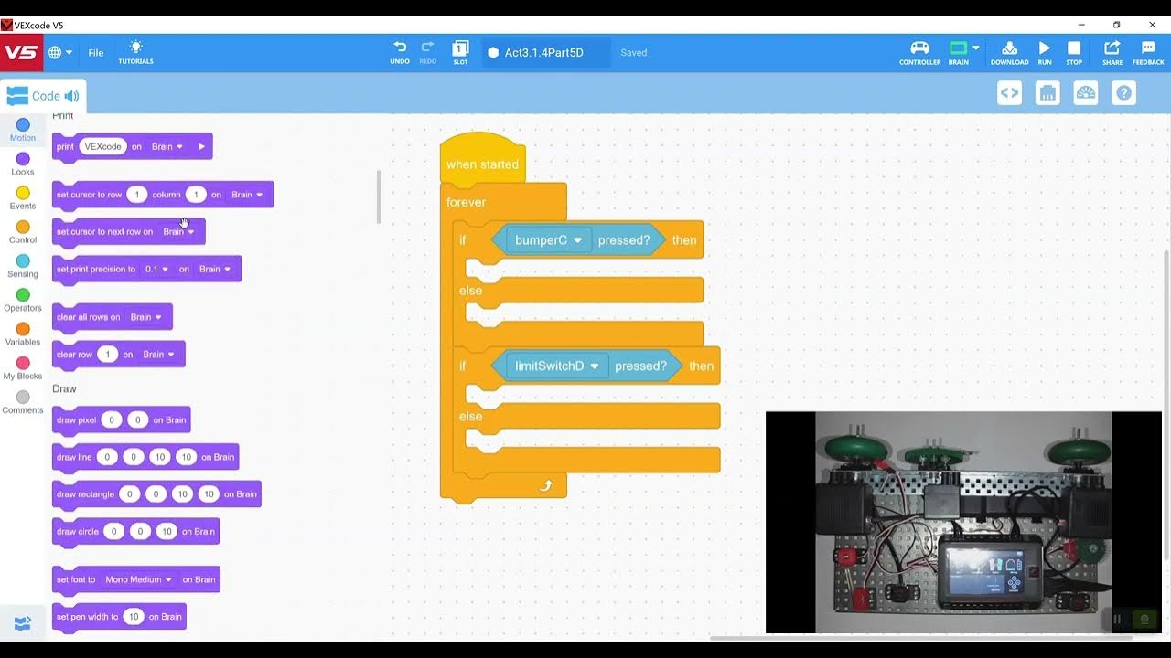 VEX V5 Activity 3.1.4 Part 5D: Controlling a Two Motors with Two ...