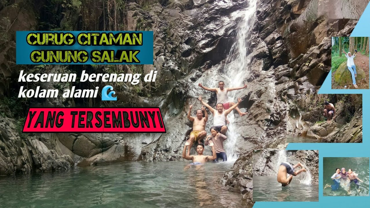 curug citaman gunung salak | serunya berenang di kolam alami with ...