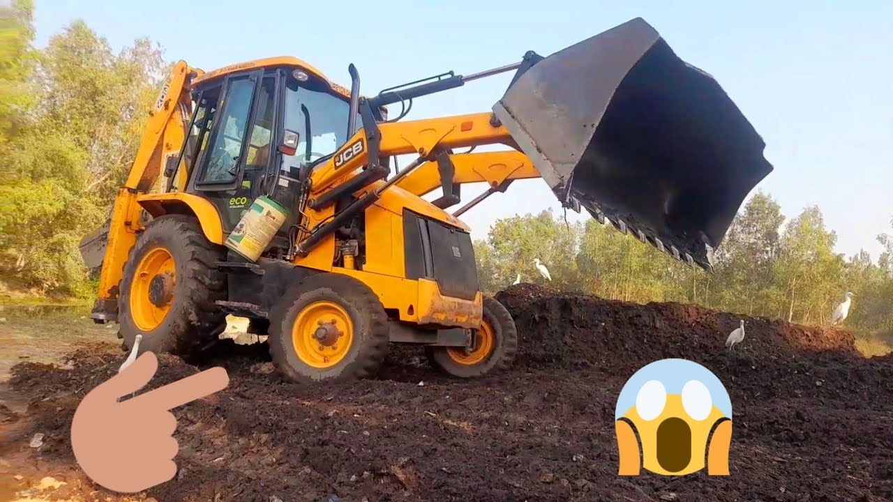 Jcb 3Dx Cleaning And Tata Hitachi Poclain And Dumper Loading - YouTube