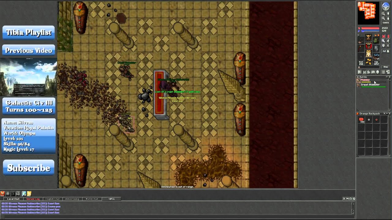 Let's Play Tibia: Test server, Forgotten Tomb (ENG) - YouTube
