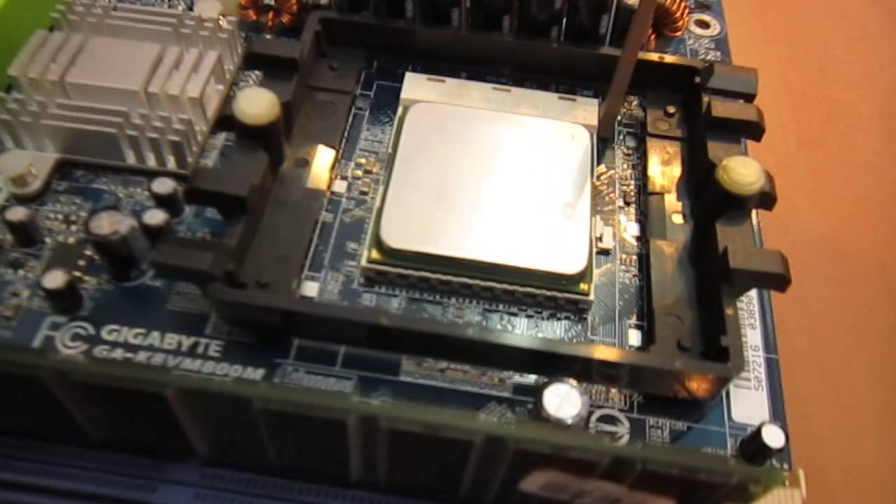 Установка процессора amd socket 754 athlon sempron - YouTube