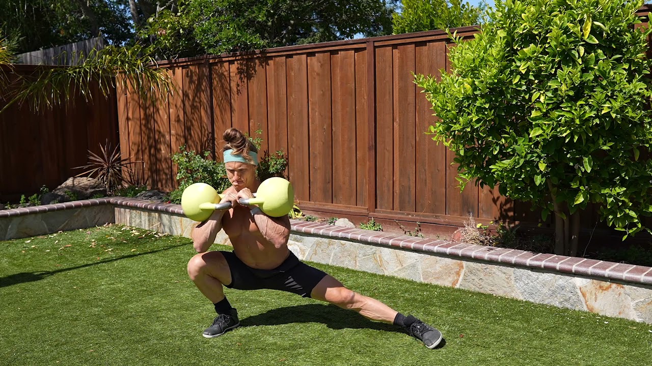 Alternating KB Rack Cossack Squats - YouTube