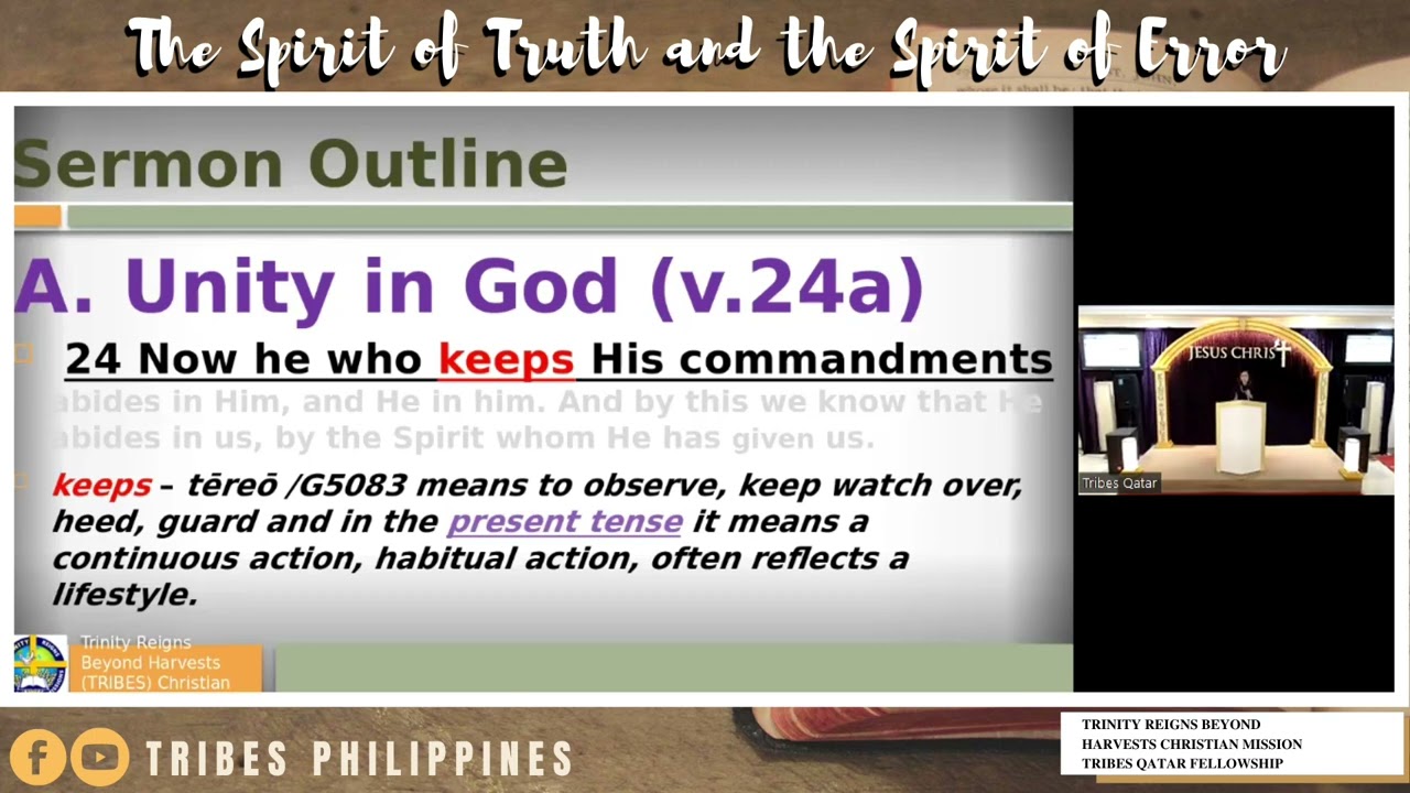 THE SPIRIT OF TRUTH AND THE SPIRIT OF ERROR | 1John 3:24 - 4:1-6 ...