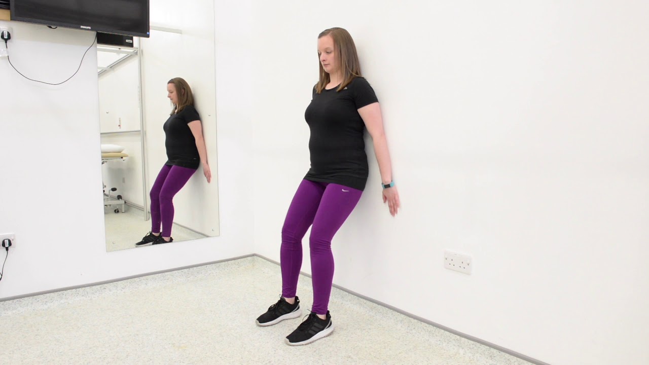 Hip Wall Squat - YouTube