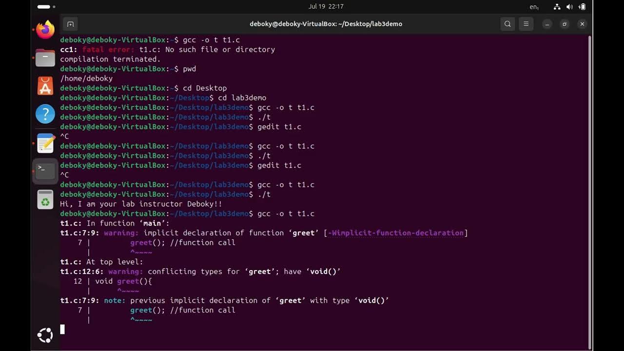 CSE321 Operating System Lab | C Programming: Functions, File I/O ...