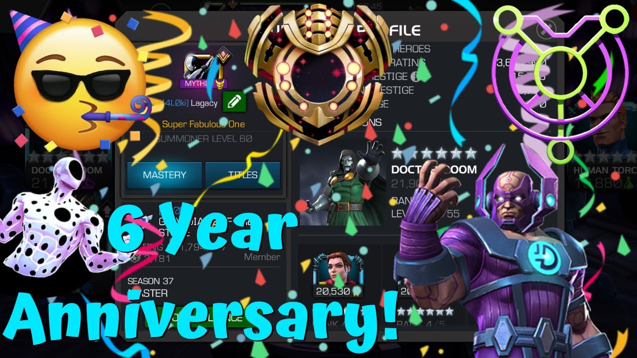 My 6 Year MCOC Anniversary! Account Tour! 3.5M Rating/1000+ Champs ...
