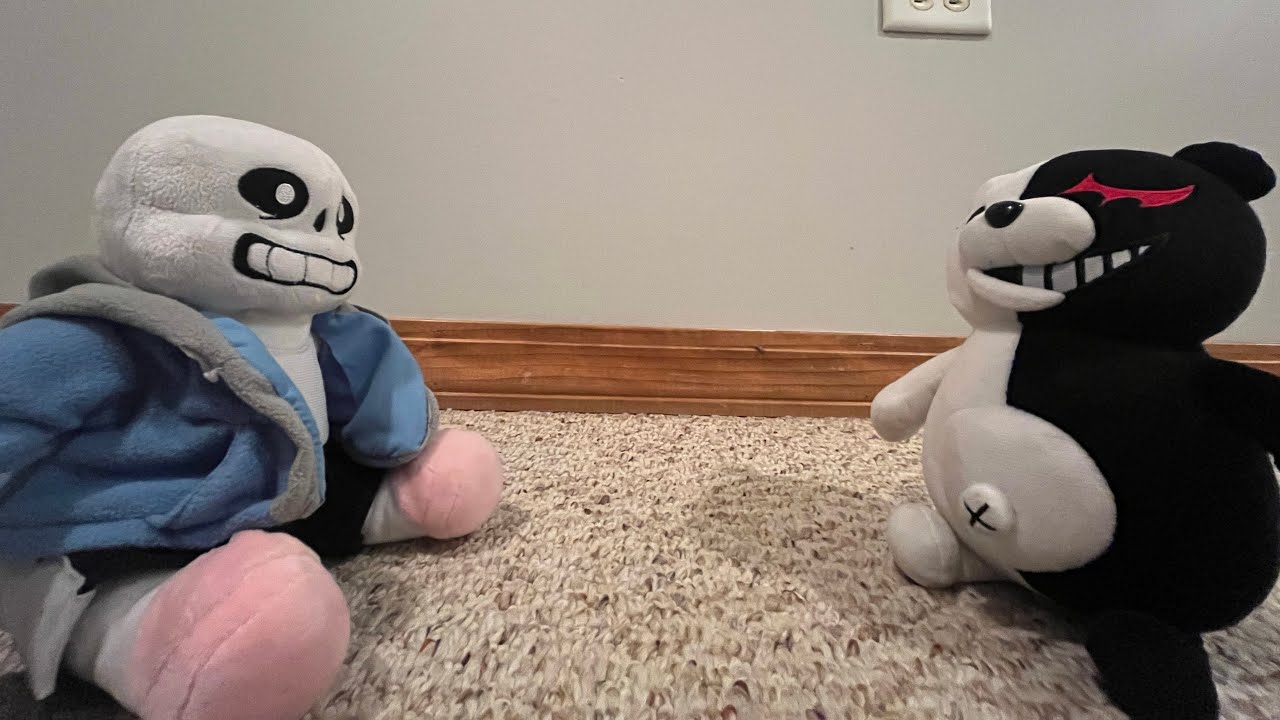 Plush Battle - Sans vs Monokuma (Undertale vs Danganronpa) - YouTube