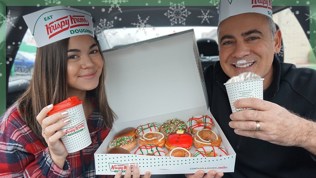 Krispy Kreme Holiday Donuts Eating Show!!!!! | Steph Pappas - YouTube
