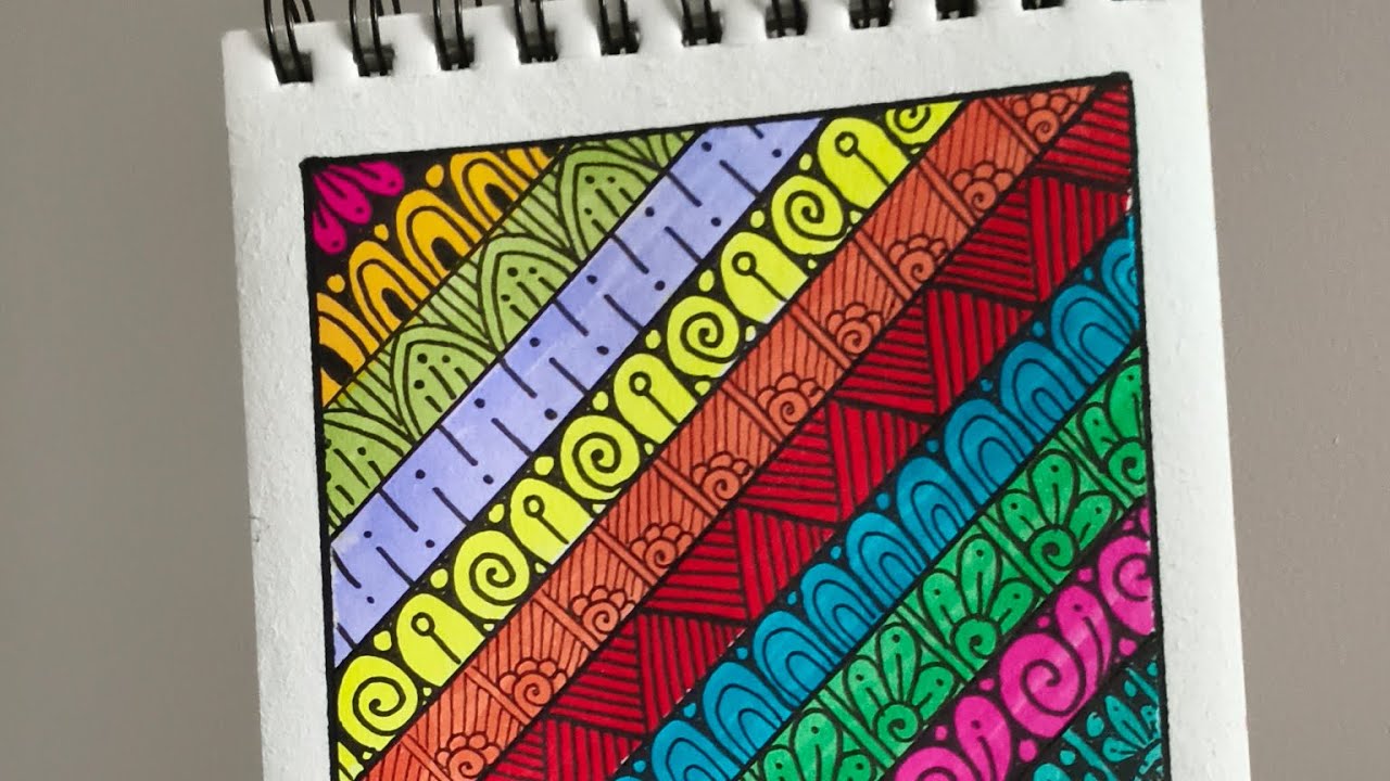 How to draw Easy Mandala Border Designs step by step - YouTube