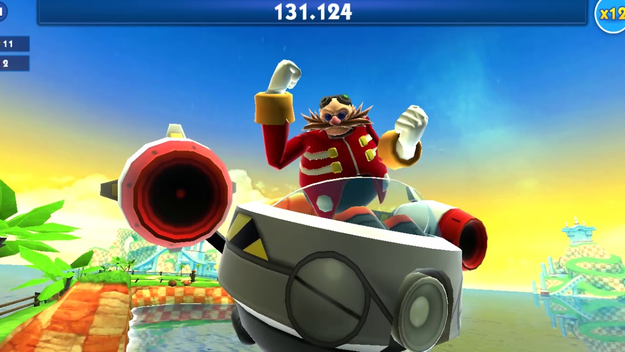 jogando sonic dash [tails vs eggman] sonic e tails - YouTube