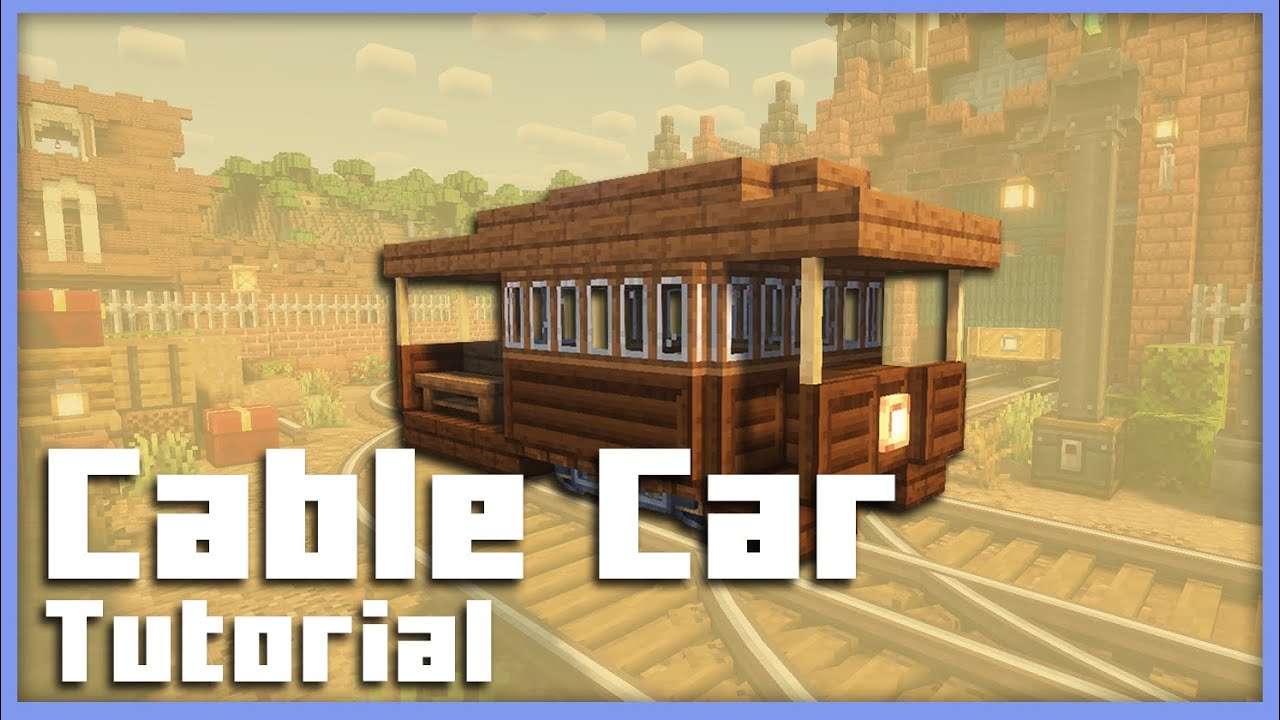 Minecraft Cable Car - Tutorial On Wheels #create #minecraft - YouTube