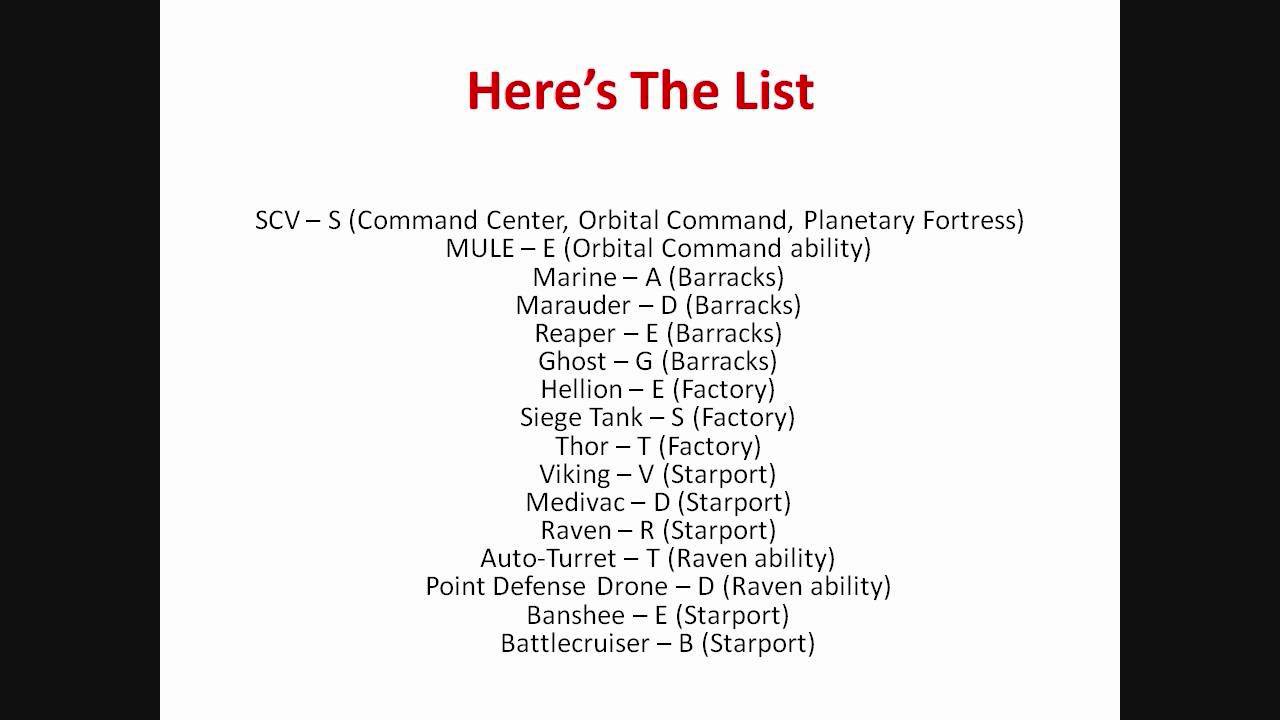 Terran Hotkeys sc2 Starcraft 2 - Secret Tutorial Part 1 - YouTube