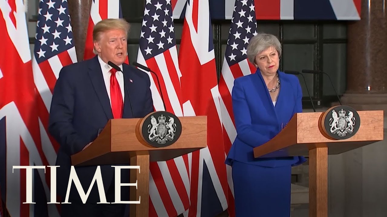 Donald Trump And Theresa May's Hold Joint Press Conference During U.K ...