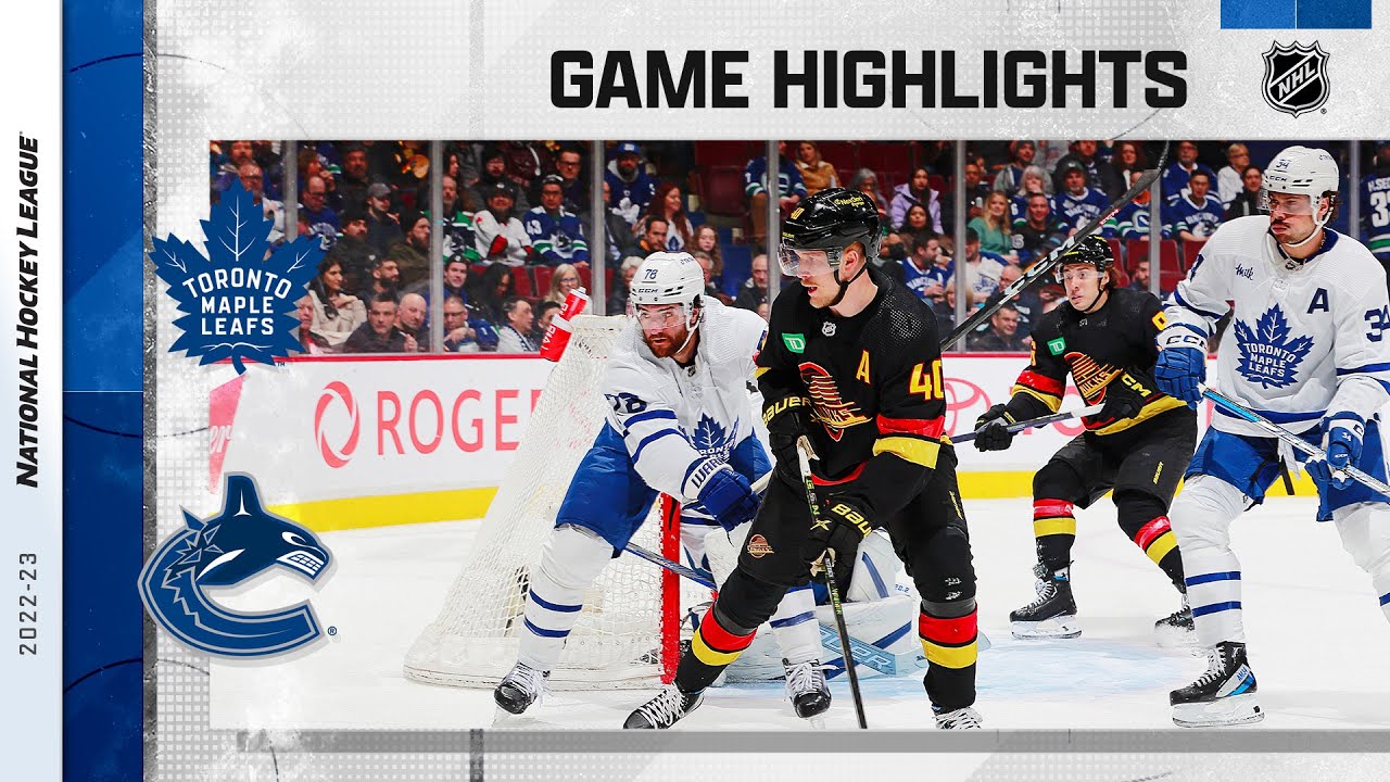 Maple Leafs @ Canucks 3/4 | NHL Highlights 2023 - YouTube