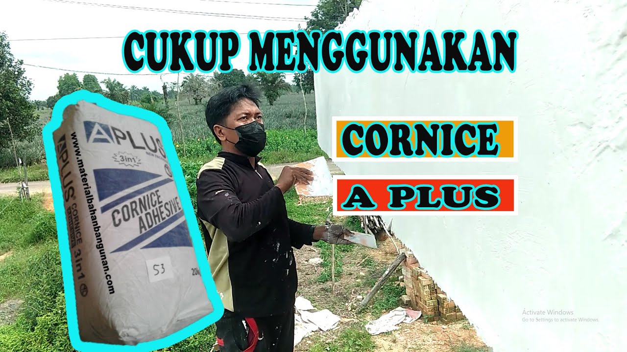 PLAMIR DAK BETON, BAHAN PLAMIR DAK BETON DENGAN CORNICE A PLUS - YouTube