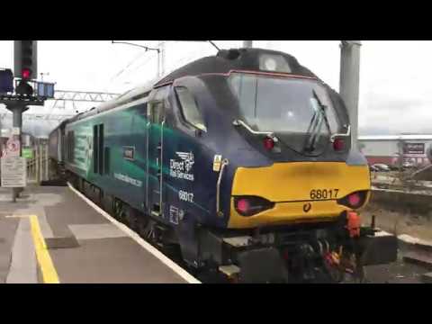 Direct Rail Services Class 68/0 Top 'N' Tailed departs Carlisle *HD ...