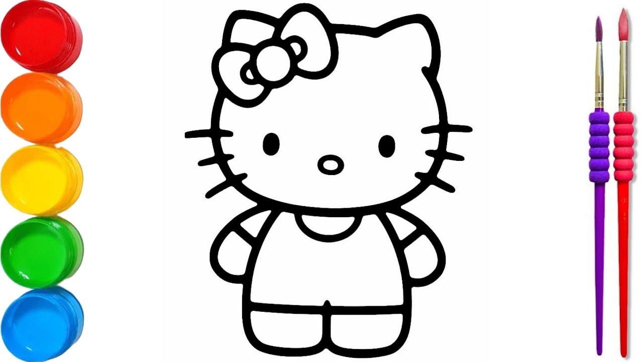 how to draw hello kitty || hello kitty drawing step by step - YouTube