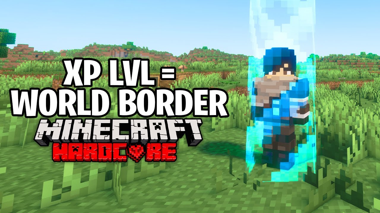 Minecraft Hardcore but the world border = my XP Level - YouTube