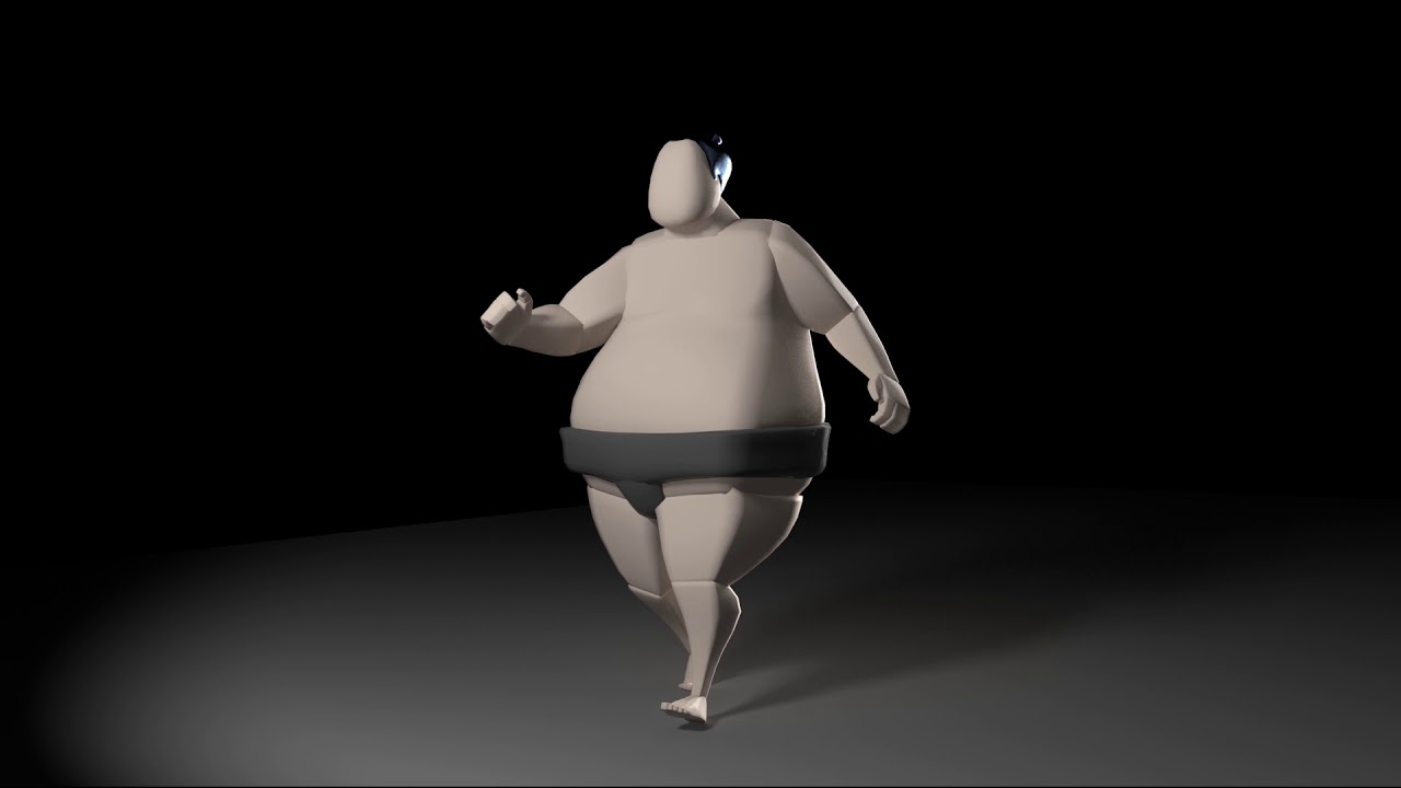 fat man Walk cycle - YouTube