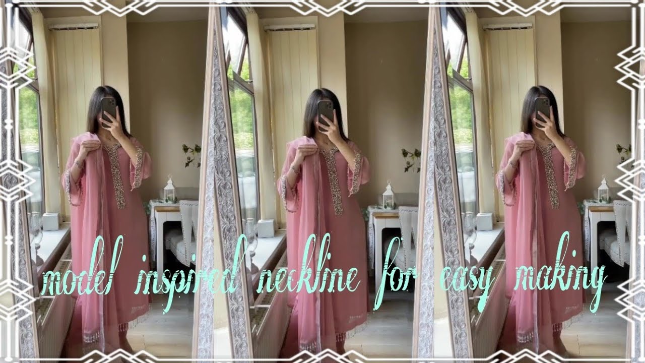 Model inspired neckline for easy making 😍 / models inspired outfit hand ...