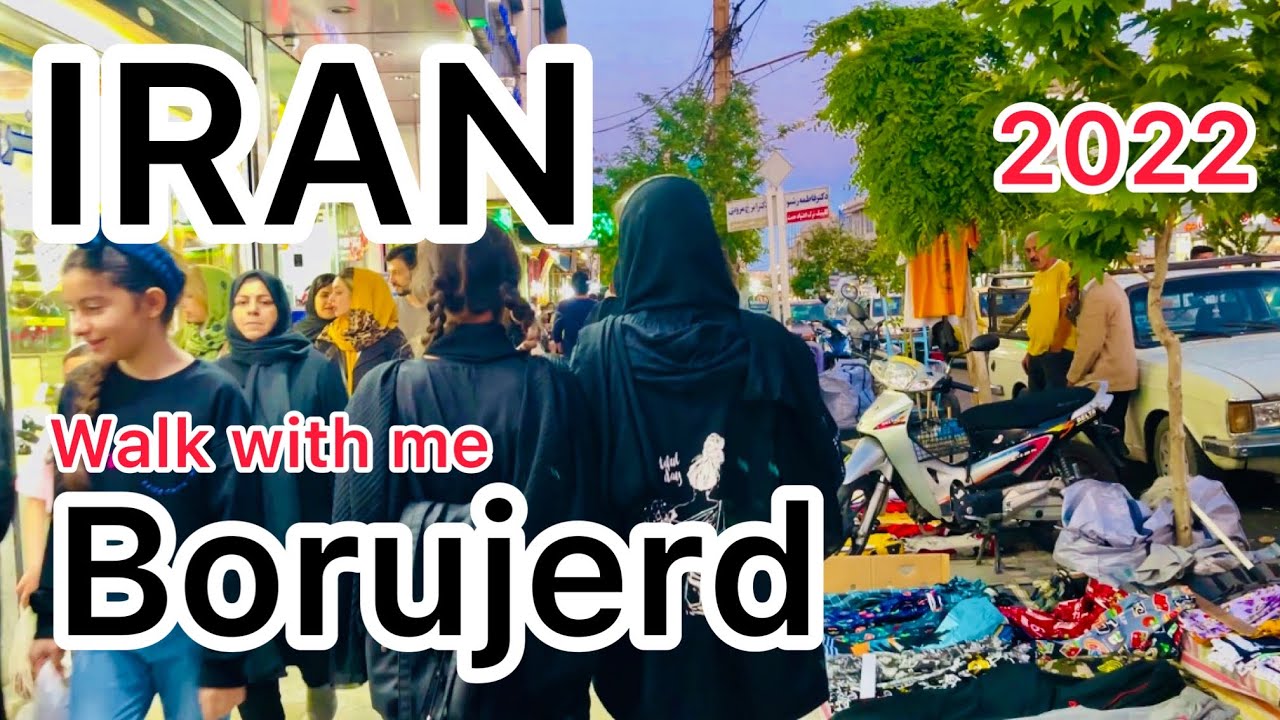 IRAN, lORESTAN province, Walk with me in Borujerd city(Shohada street ...