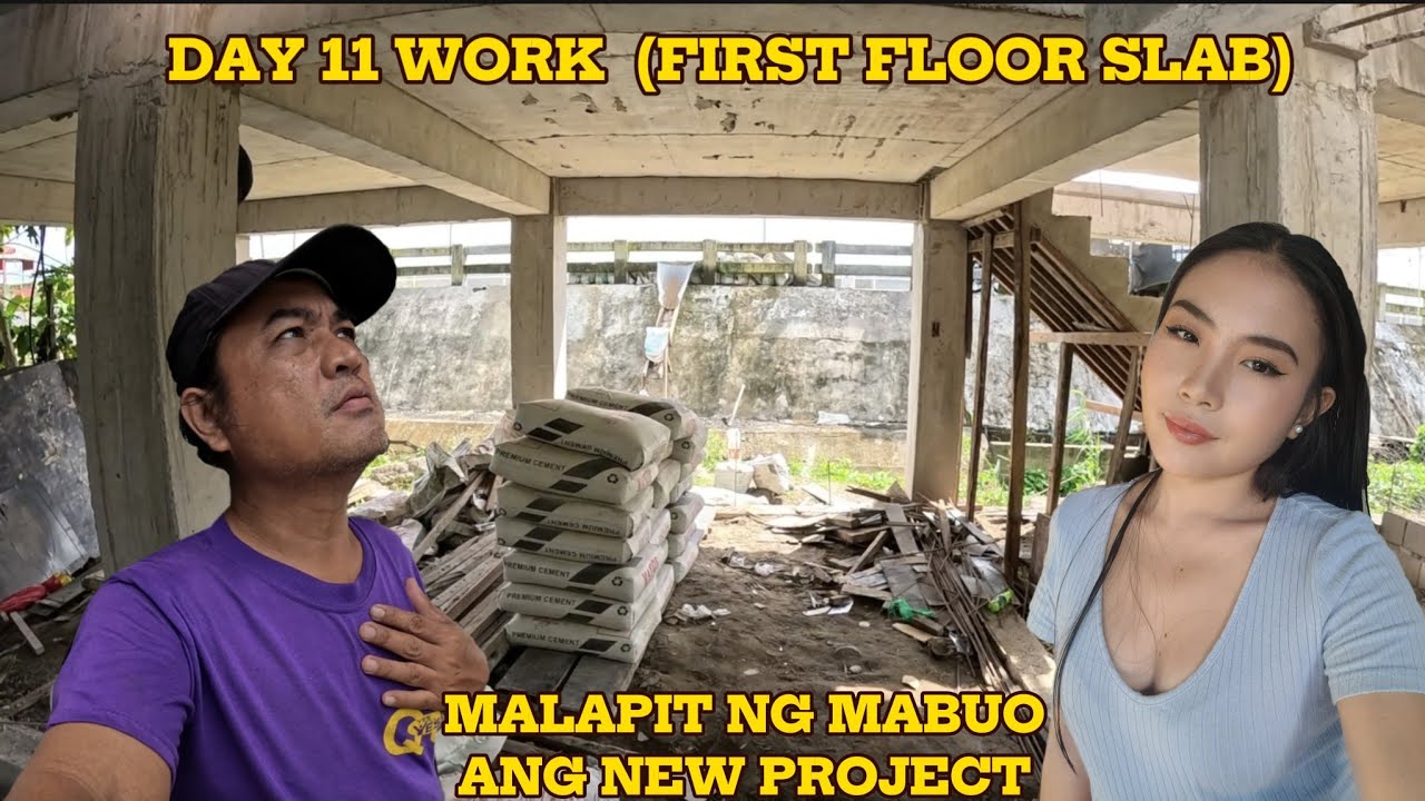 [PART 39] NEW PROJECT SA BAHAY NI GWEN | DAY 11 WORK (FIRST FLOOR SLAB ...