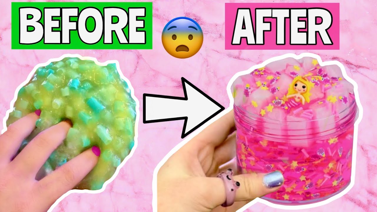 FIXING MY OLDEST 3 YEAR OLD SLIMES?! 😱🤢 *DIY Slime Makeover Challenge ...